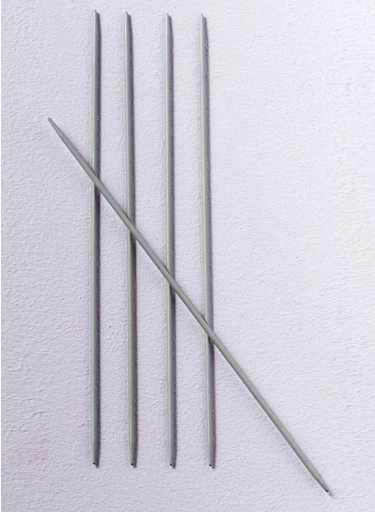 Double-pointed needles (5-pack), grey aluminium, 2 mm - 20 cm - Bergère ...