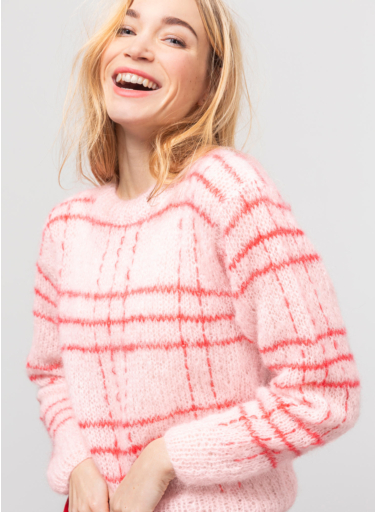 Checked mohair sweater - Bergère de France